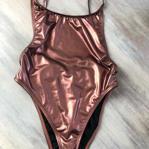 Swim | Metallic Brown Bathing Suit From Santee Alley 217 | Poshmark